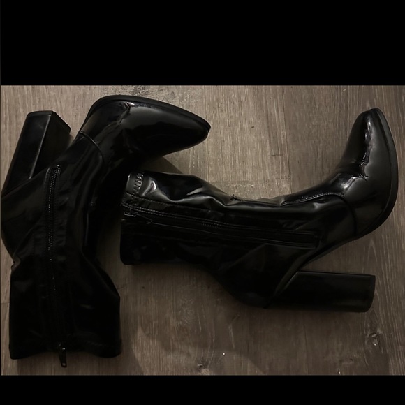 Forever 21 | Shoes | Forever 2 Black Faux Leather Boots | Poshmark